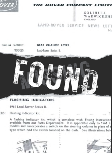 Service Sheets – The Land Rover Series 2 Club